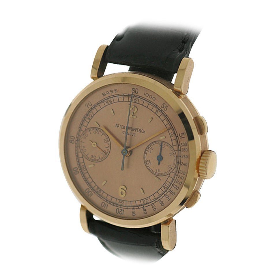 Patek Philippe Rose Gold Chronograph Wristwatch Ref 591 at 1stDibs