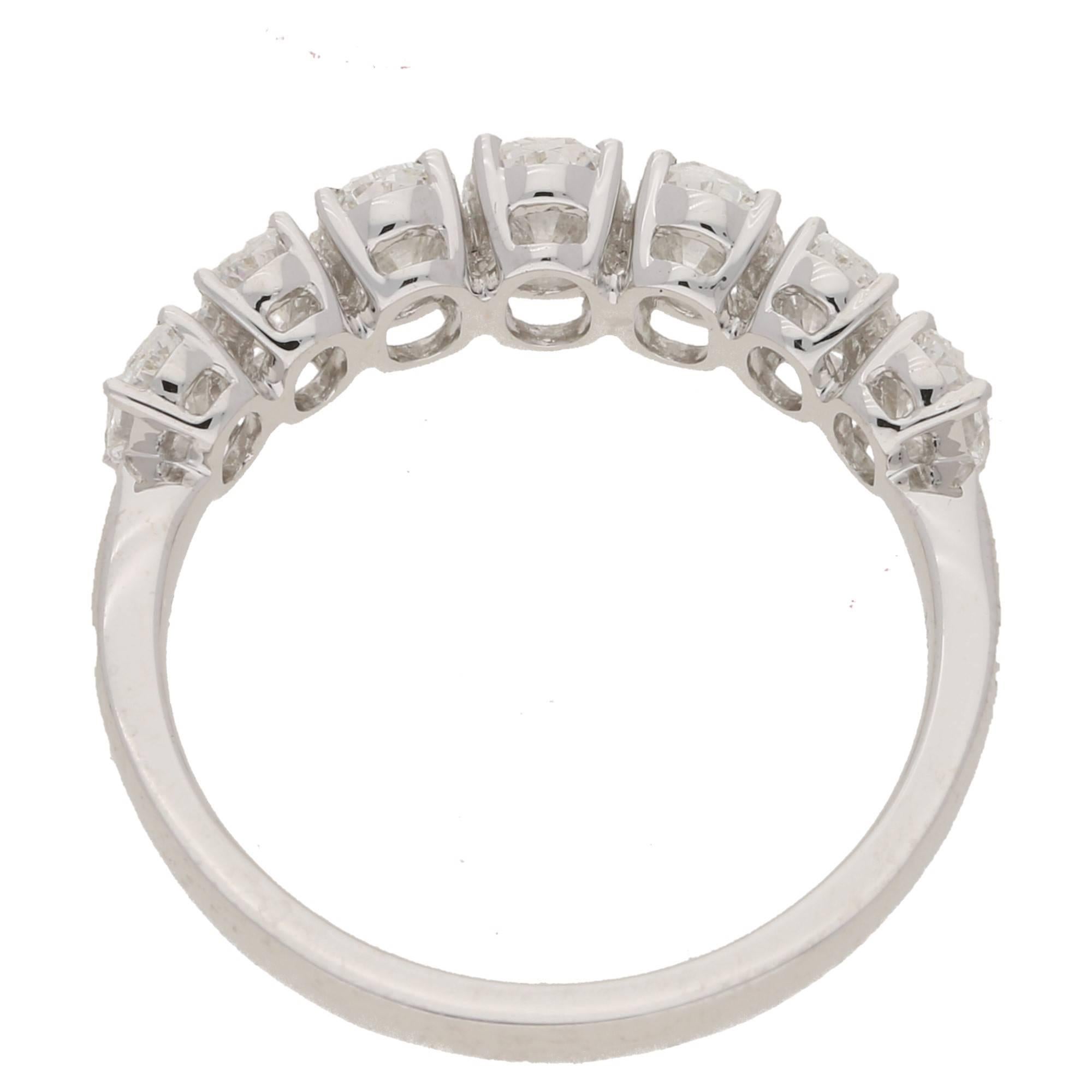 Oval Seven-Stone Diamond Engagement Ring at 1stDibs | 7 stone oval ...