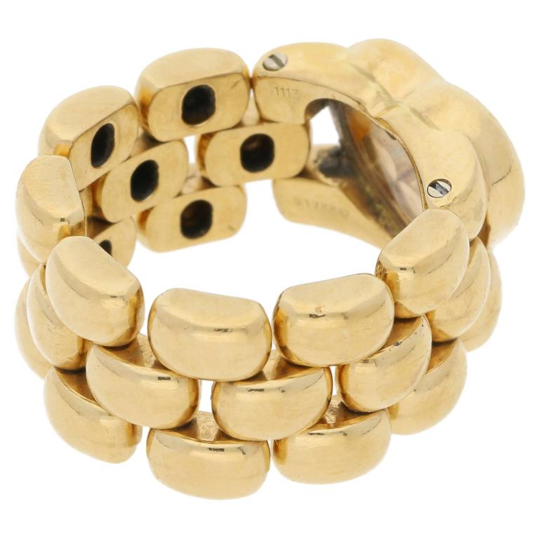 Chopard Happy Heart Diamond Gold Flex Link Ring at 1stDibs | chopard ...
