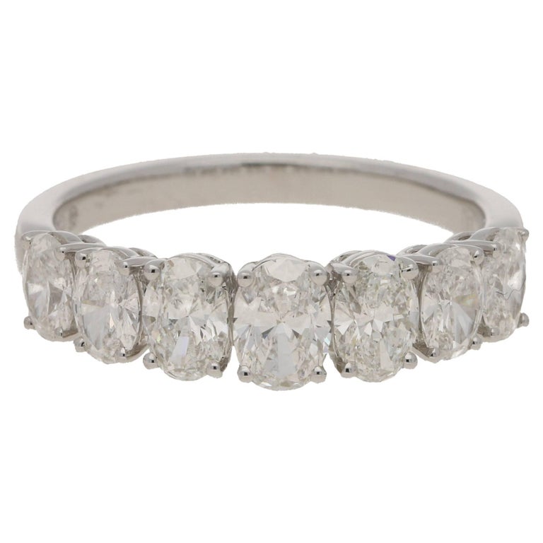 Oval Seven-Stone Diamond Engagement Ring at 1stDibs | seven stone ...