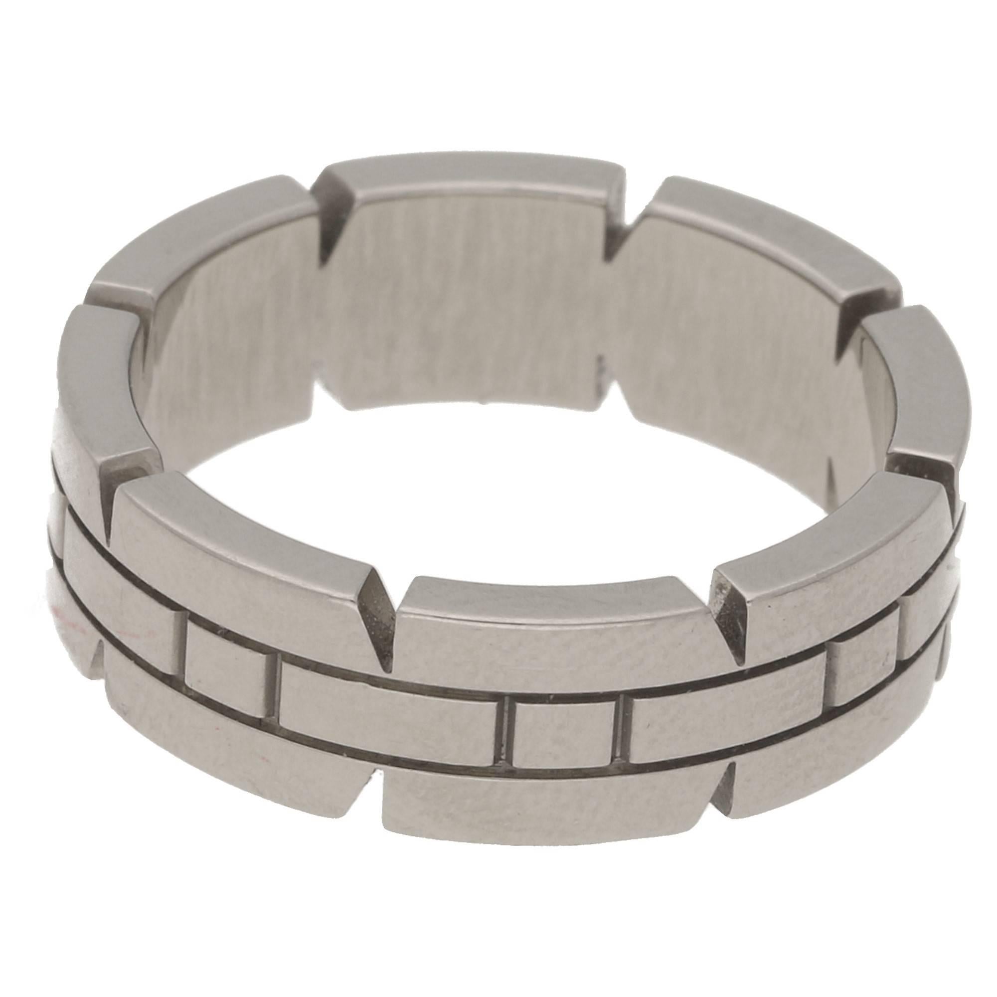 Cartier Tank Ring 18 Karat White Gold at 1stDibs | cartier tank ring ...