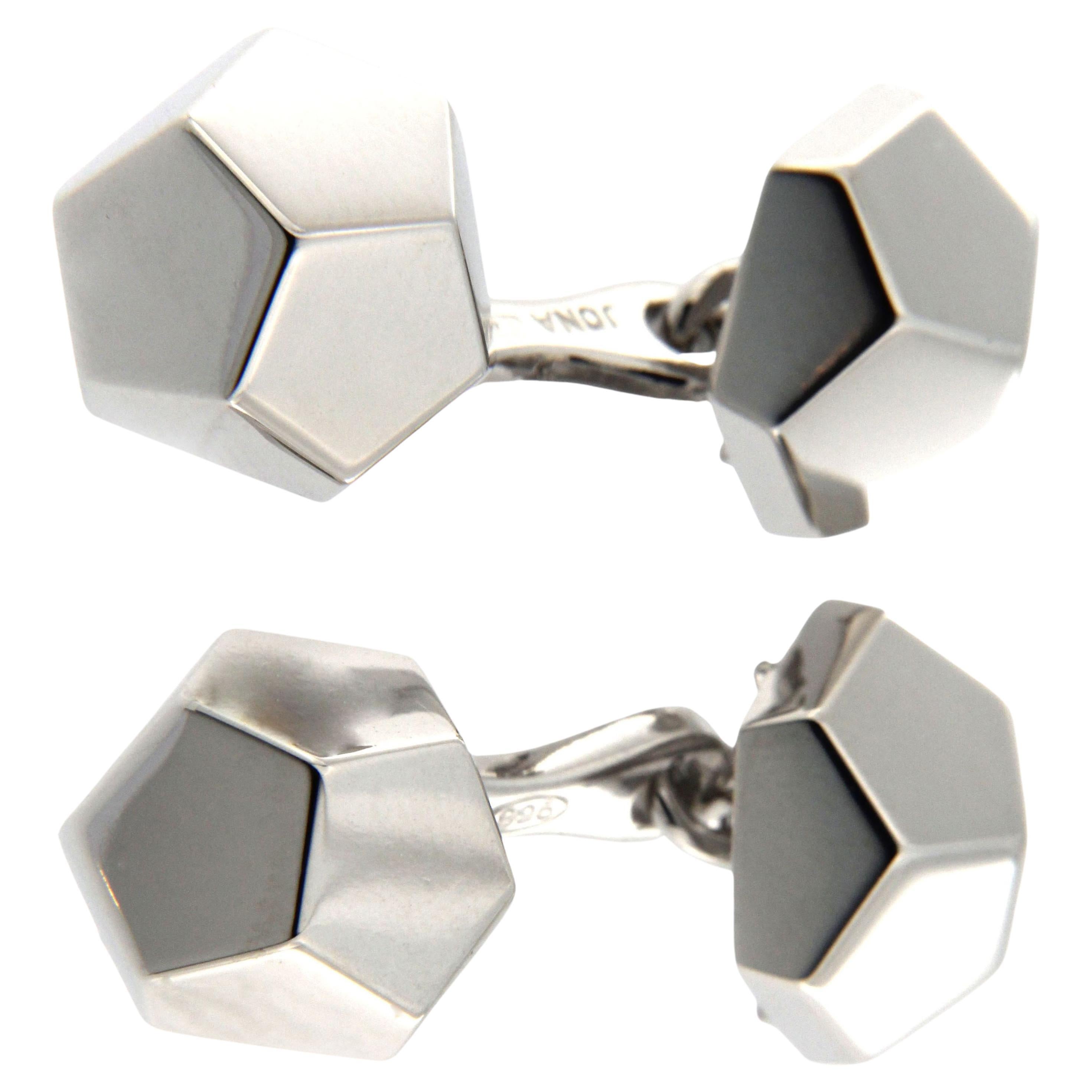 Antonio Pineda Modernist Geometric Sterling Silver Cufflinks For Sale ...