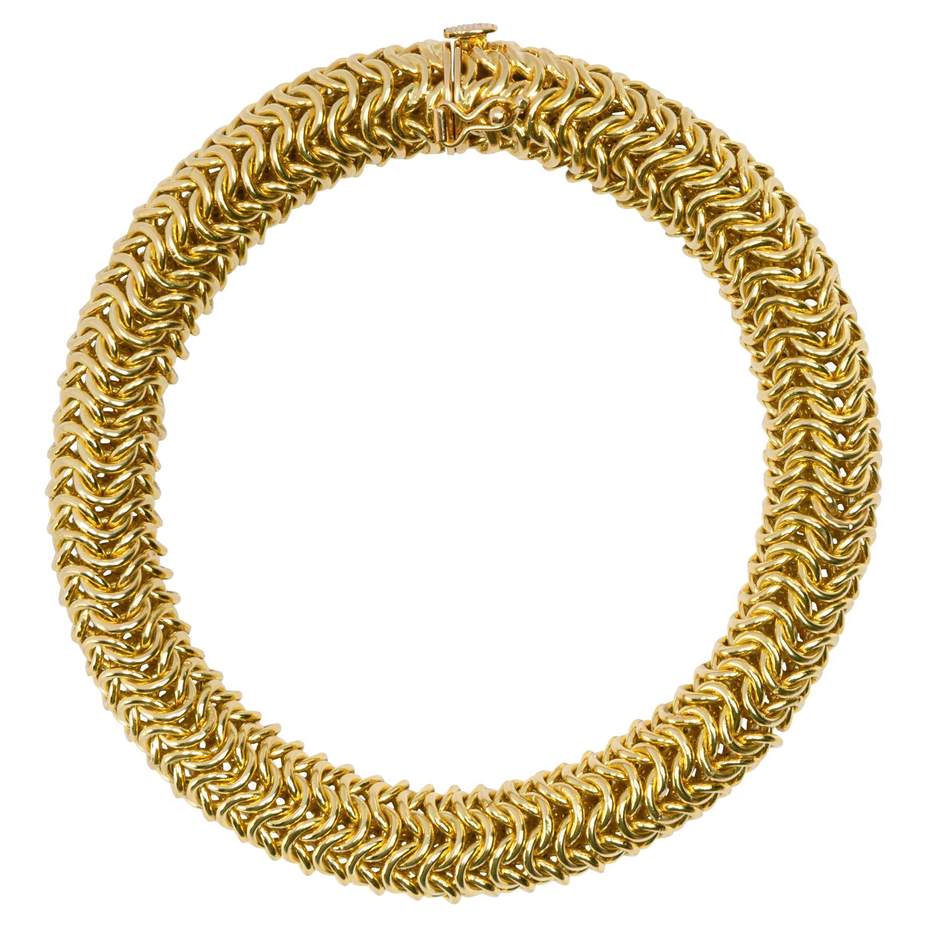 Alex Jona 18 Karat Yellow Gold Frog Link Bracelet For Sale at 1stDibs