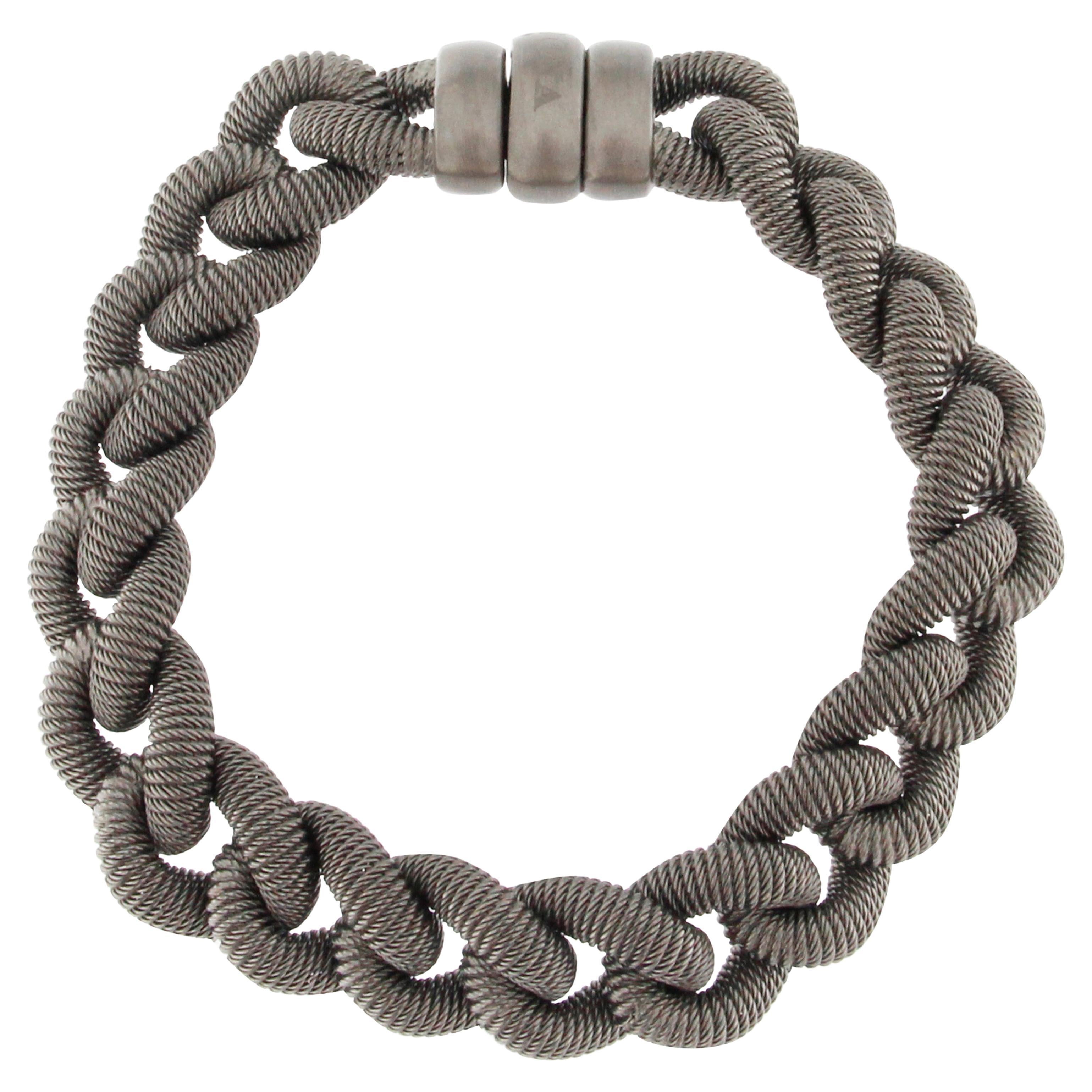 Hermes Sterling Silver Nautical Link Chain Bracelet at 1stDibs