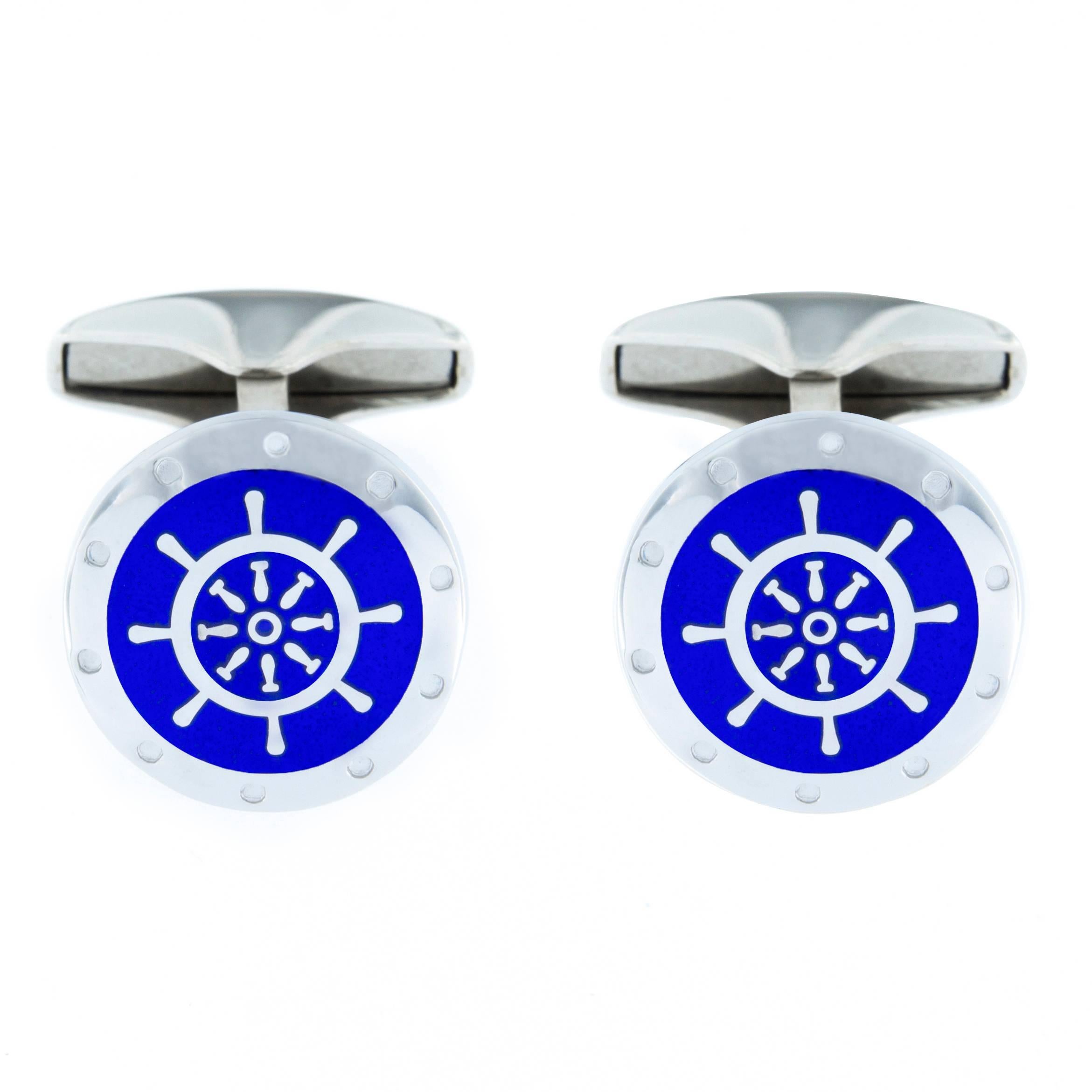 Alex Jona Sterling Silver Sail Boat Cufflinks For Sale at 1stDibs