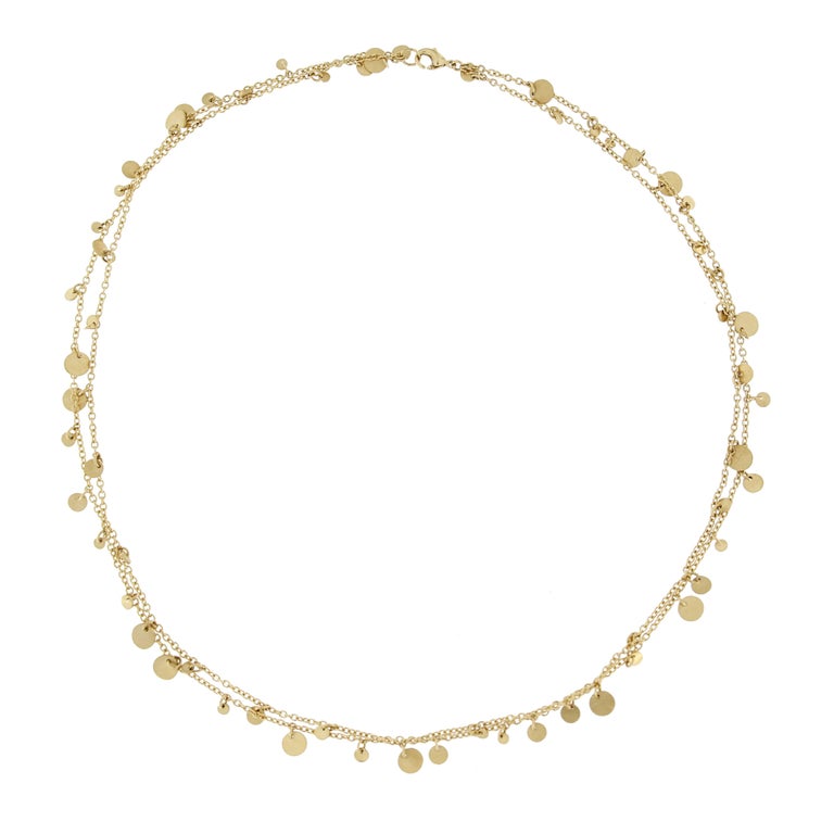 Jona Multi Coin 18 Karat Yellow Gold Long Chain Necklace For Sale at ...