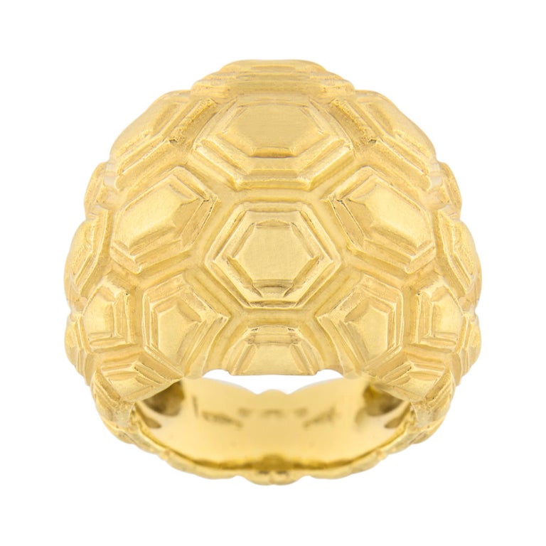 Alex Jona Testudo 18 Karat Yellow Gold Dome Ring at 1stDibs
