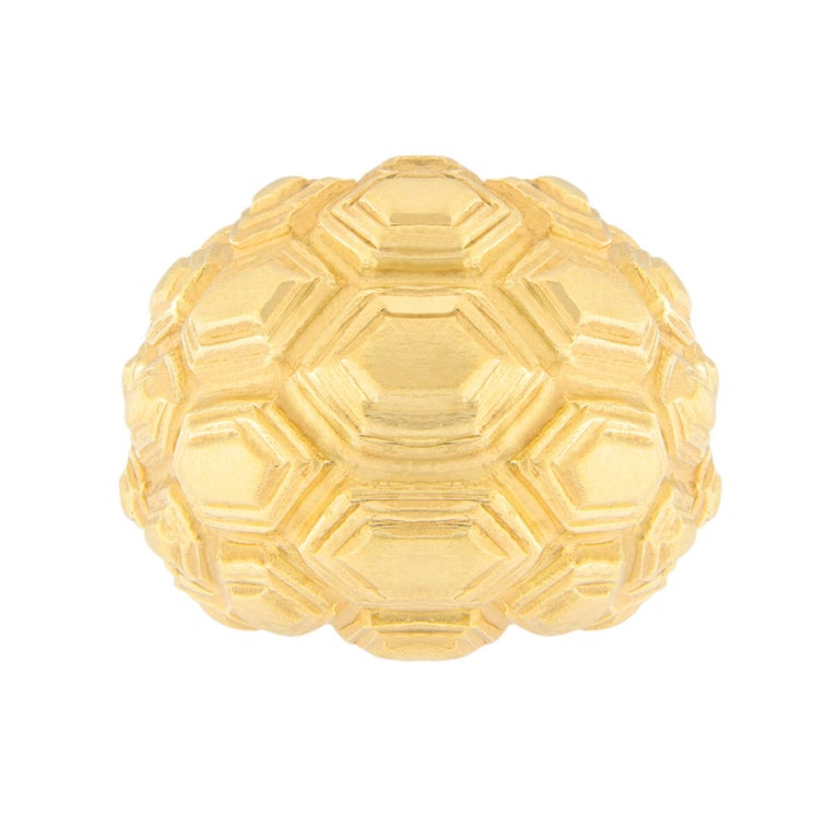 Alex Jona Testudo 18 Karat Yellow Gold Dome Ring at 1stDibs