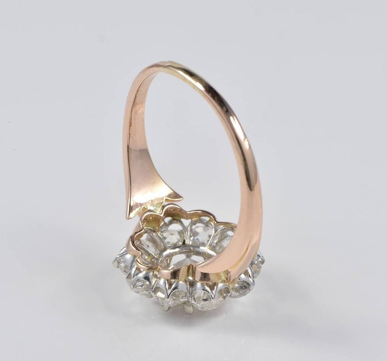 Edwardian Diamond Rare Cluster Engagement Ring at 1stDibs | edwardian ...