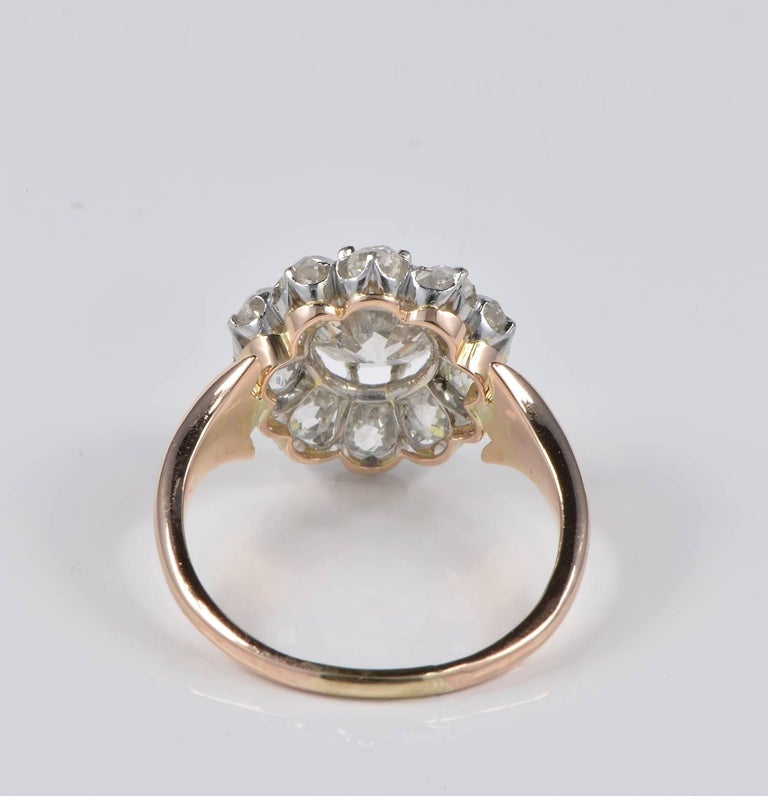 Edwardian Diamond Rare Cluster Engagement Ring at 1stDibs | edwardian ...