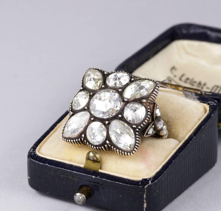 Extremely Rare Antique 9.50 Carat Diamond Ring at 1stDibs