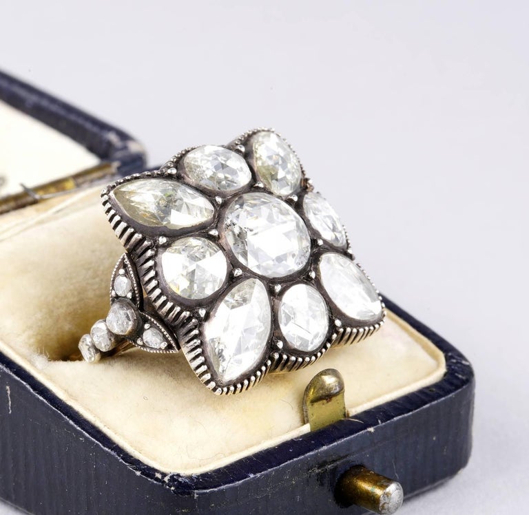 Extremely Rare Antique 9.50 Carat Diamond Ring at 1stDibs