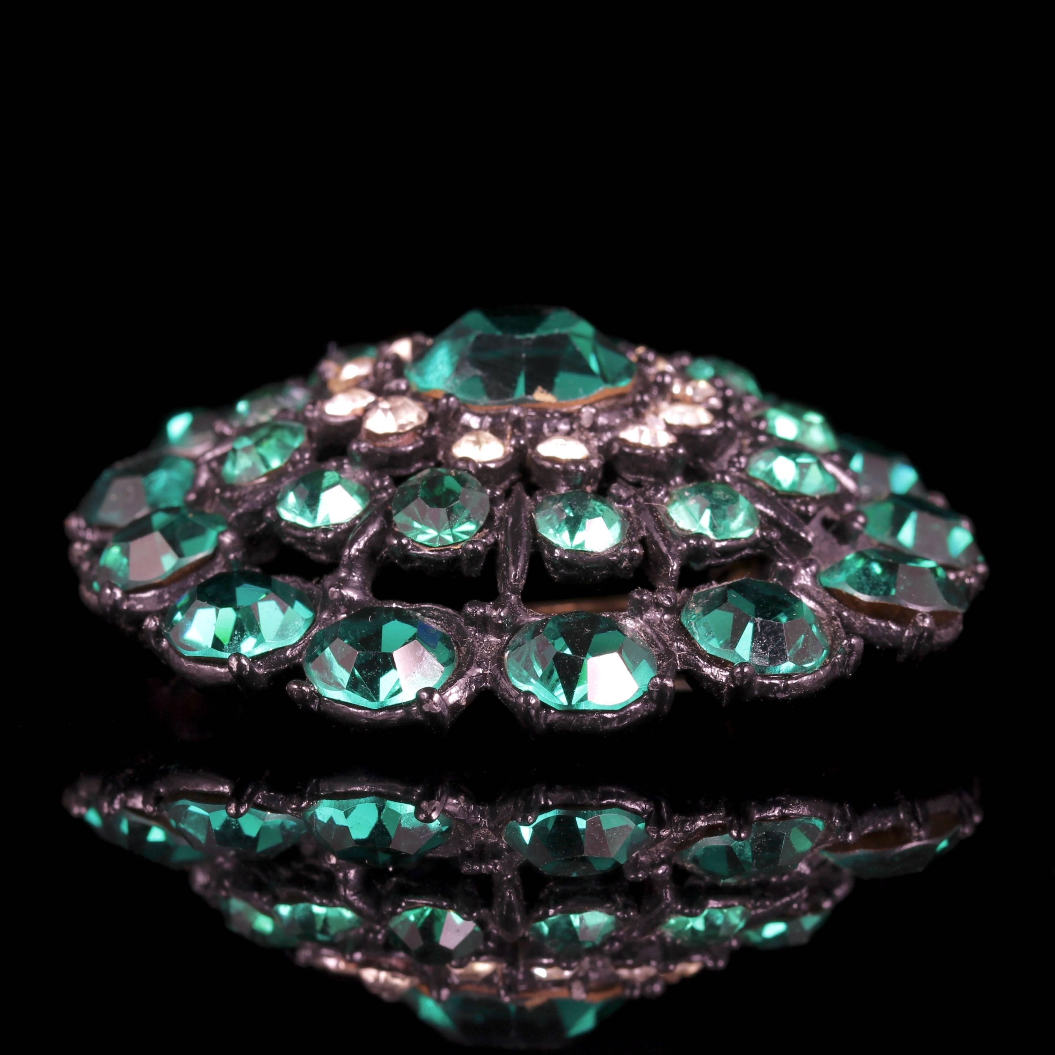 Antique Green Paste Costume Brooch, circa 1950 at 1stDibs | green ...