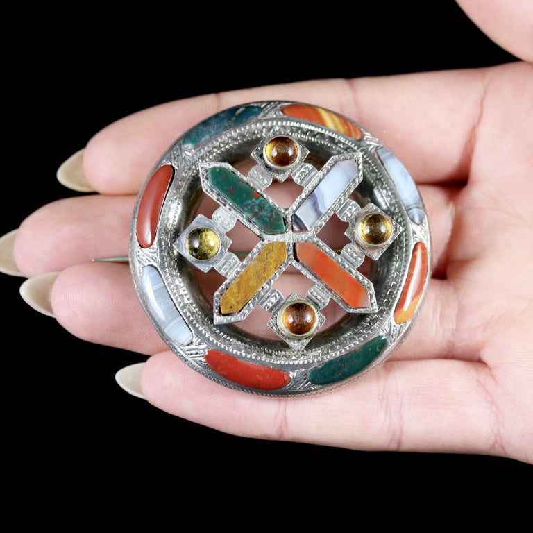 Antique Scottish Celtic Agate Citrine Brooch, circa 1860 at 1stDibs ...