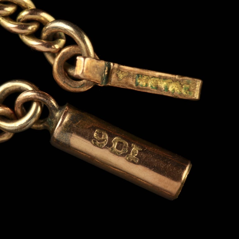 Antique Victorian Rose Gold Stamp Case and Chain Dated Chester, 1909 at ...