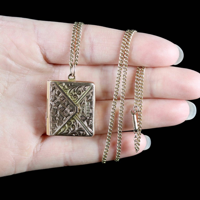Antique Victorian Rose Gold Stamp Case and Chain Dated Chester, 1909 at ...