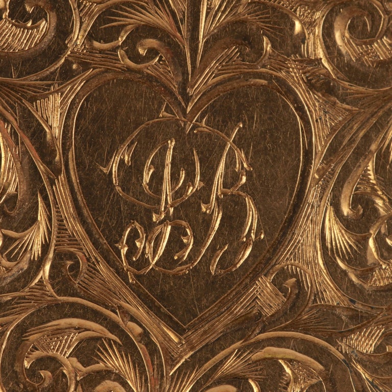 Antique Victorian Rose Gold Stamp Case and Chain Dated Chester, 1909 at ...