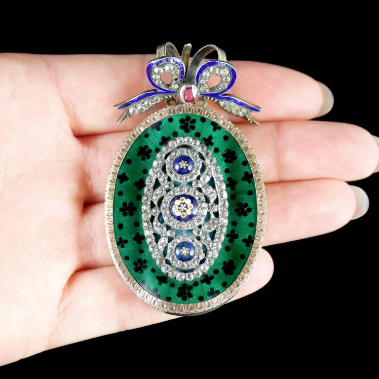 Antique Georgian French Paste Enamel Ruby Locket Pendant, circa 1800 at ...