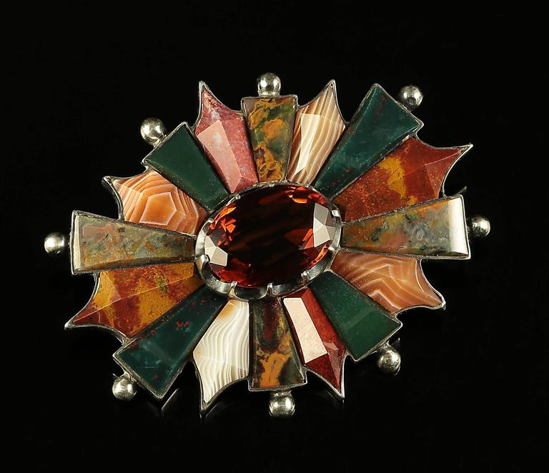 Antique Victorian Scottish Plaid Brooch circa 1860 at 1stDibs