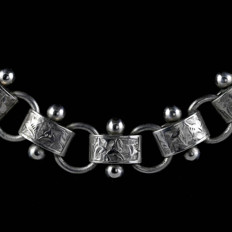 Antique Victorian Silver Collar Necklace, circa 1880 at 1stDibs ...