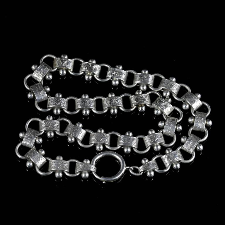 Antique Victorian Silver Collar Necklace, circa 1880 at 1stDibs ...