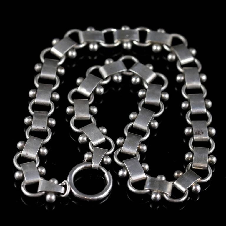 Antique Victorian Silver Collar Necklace, circa 1880 at 1stDibs ...
