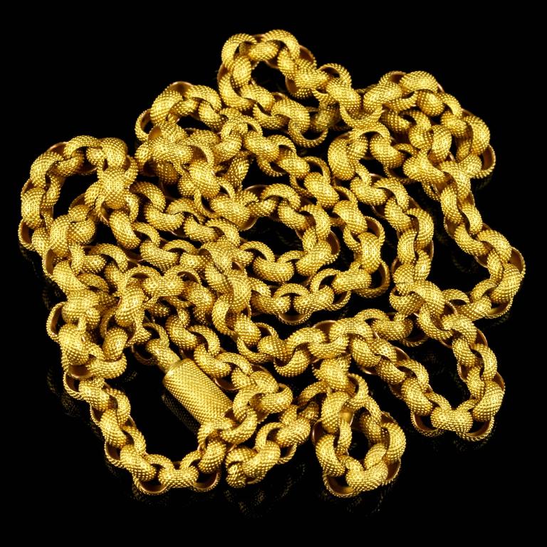 Antique Georgian Original Chain and Clasp, circa 1780 Long Chain at ...