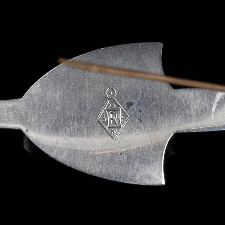 Antique Victorian Scottish Dirk Dagger Brooch Dated 1873 at 1stDibs