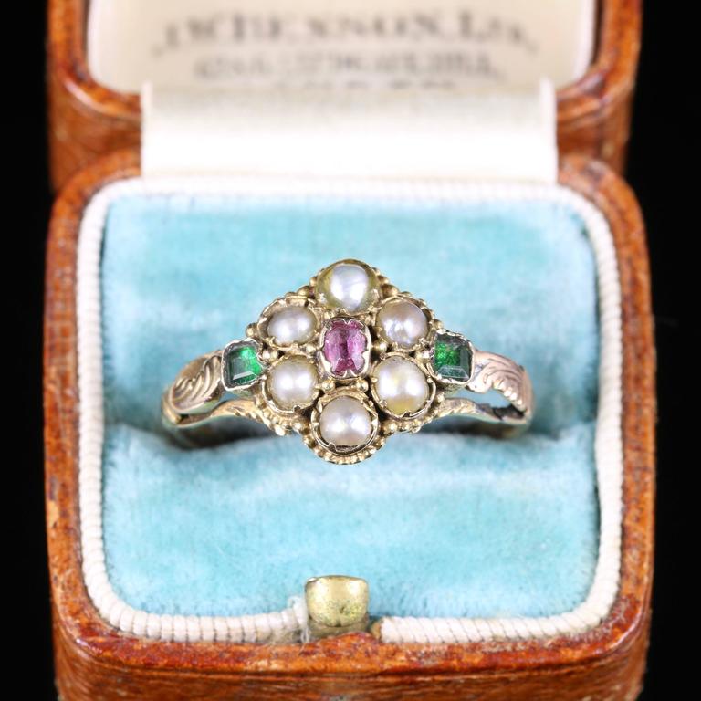 Antique Georgian Suffragette Ring 18 Carat Gold, circa 1800 at 1stDibs