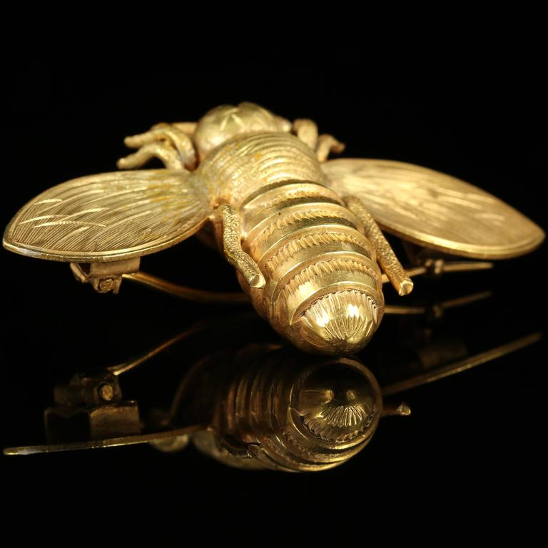 Antique Victorian Large Gold Bumble Bee Brooch at 1stDibs | large ...