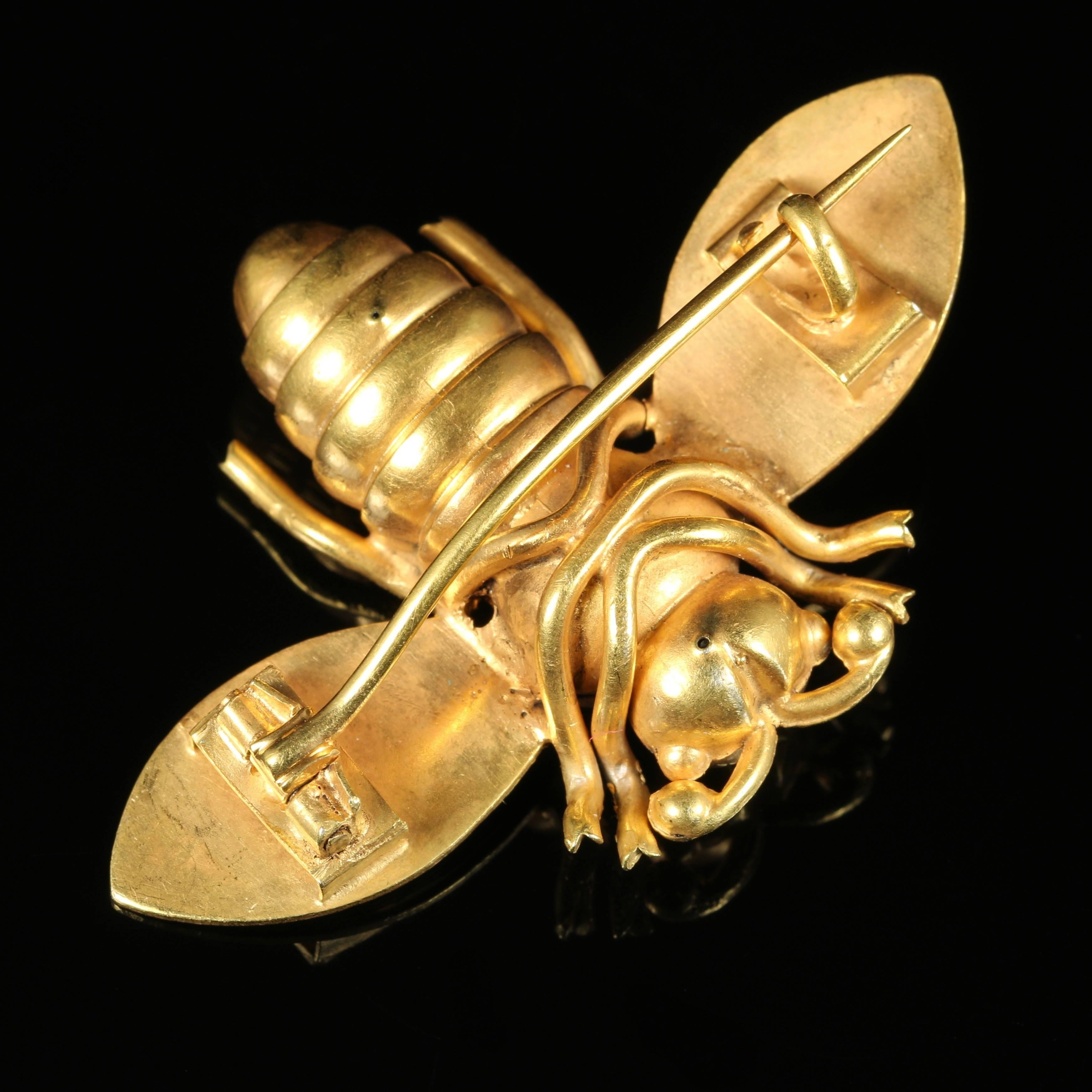 Antique Victorian Large Gold Bumble Bee Brooch at 1stDibs | large ...