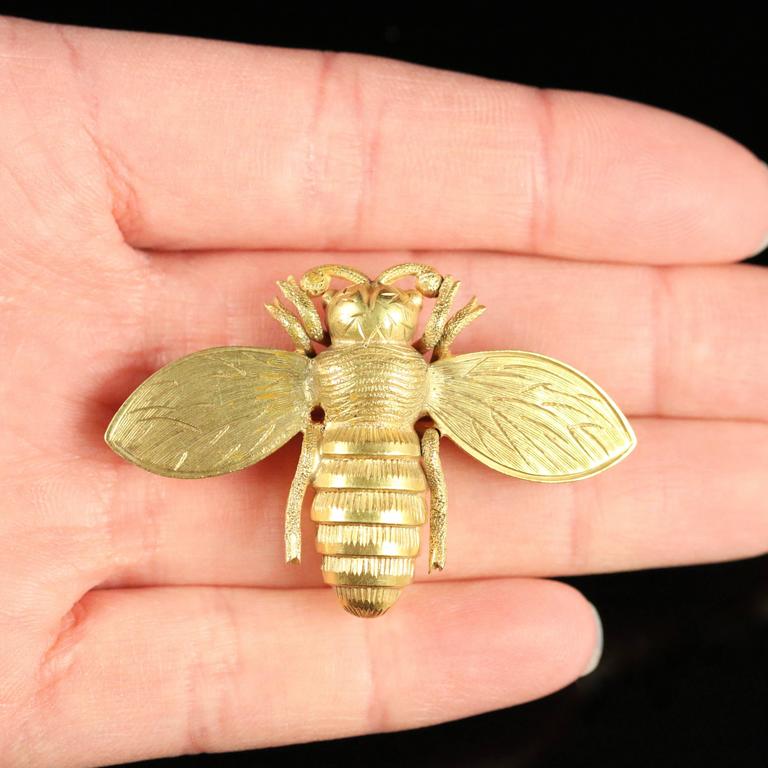 Antique Victorian Large Gold Bumble Bee Brooch at 1stDibs | large ...