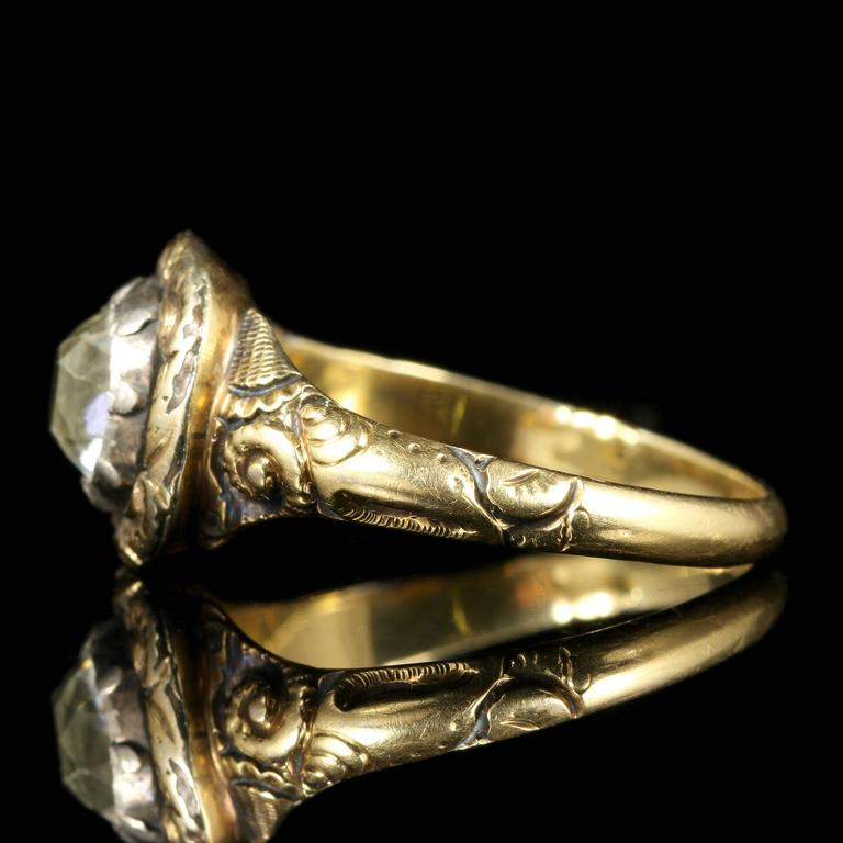 Antique Georgian Paste Stone Gold Ring For Sale at 1stDibs | georgian ...