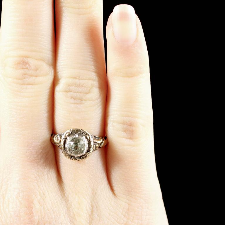 Antique Georgian Paste Stone Gold Ring For Sale at 1stDibs | georgian ...