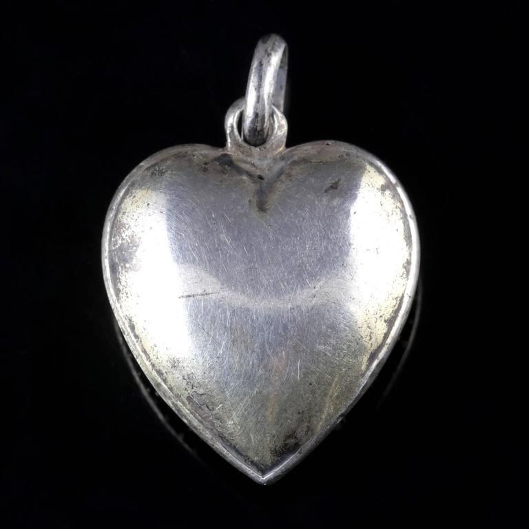 Antique Georgian Paste Silver Heart Pendant, circa 1800 For Sale at ...