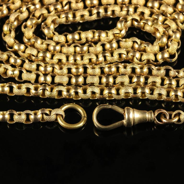 Antique Georgian Long Guard Chain 18 Carat Gold, circa 1780 at 1stDibs