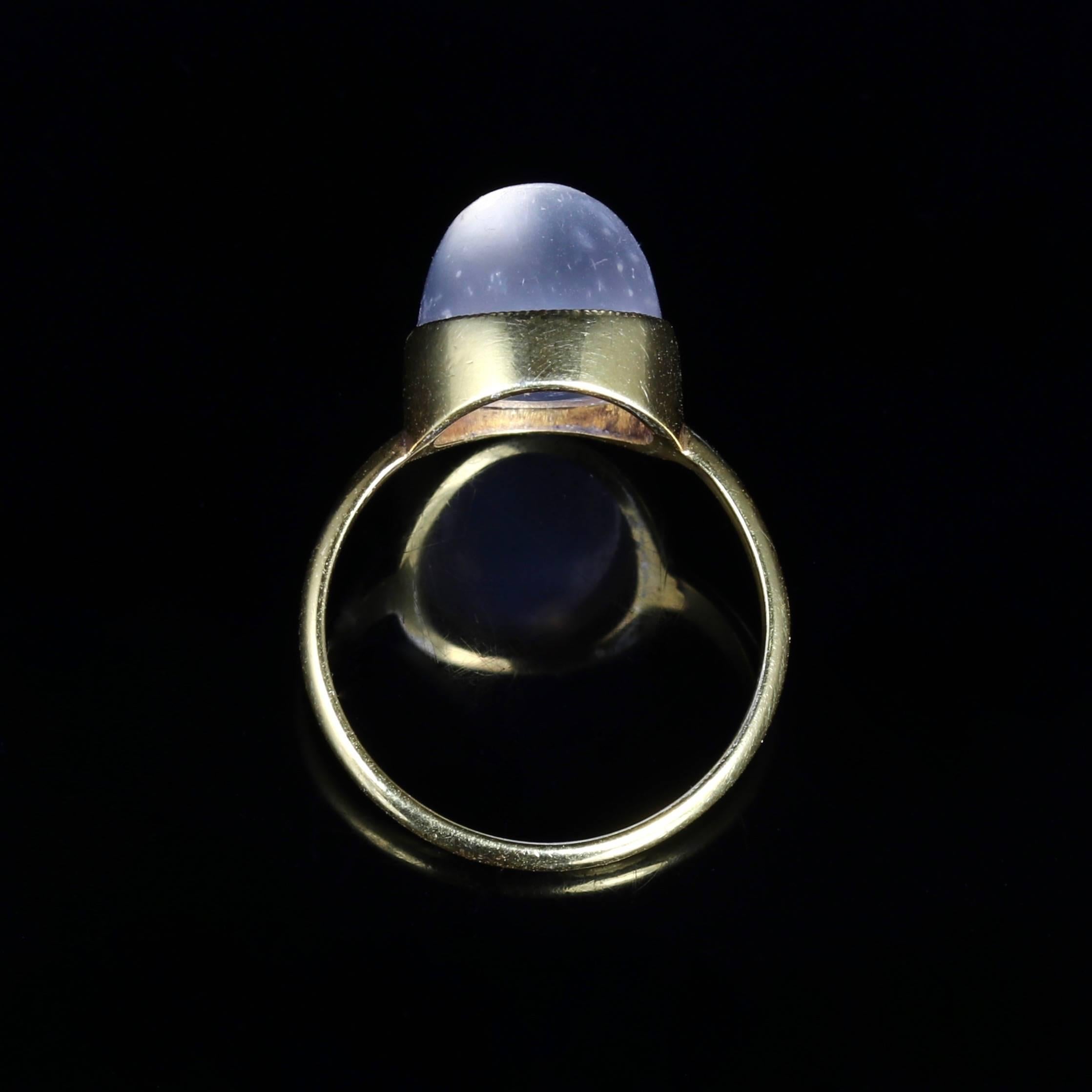 Antique Victorian Moonstone Ring 18 Carat Silver Gold at 1stDibs