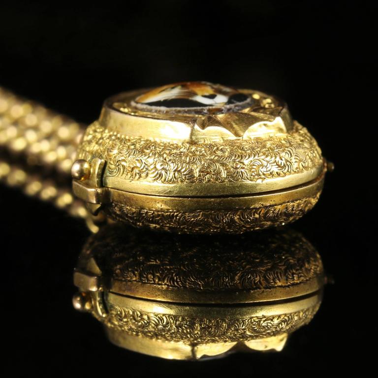 Antique Victorian Fox Hunting Necklace Gold Locket and Chain, circa ...