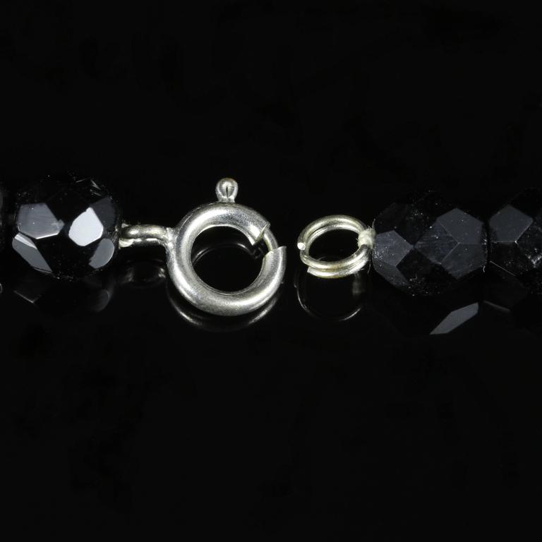 Art Deco French Jet and Pearl Necklace, circa 1920 at 1stDibs