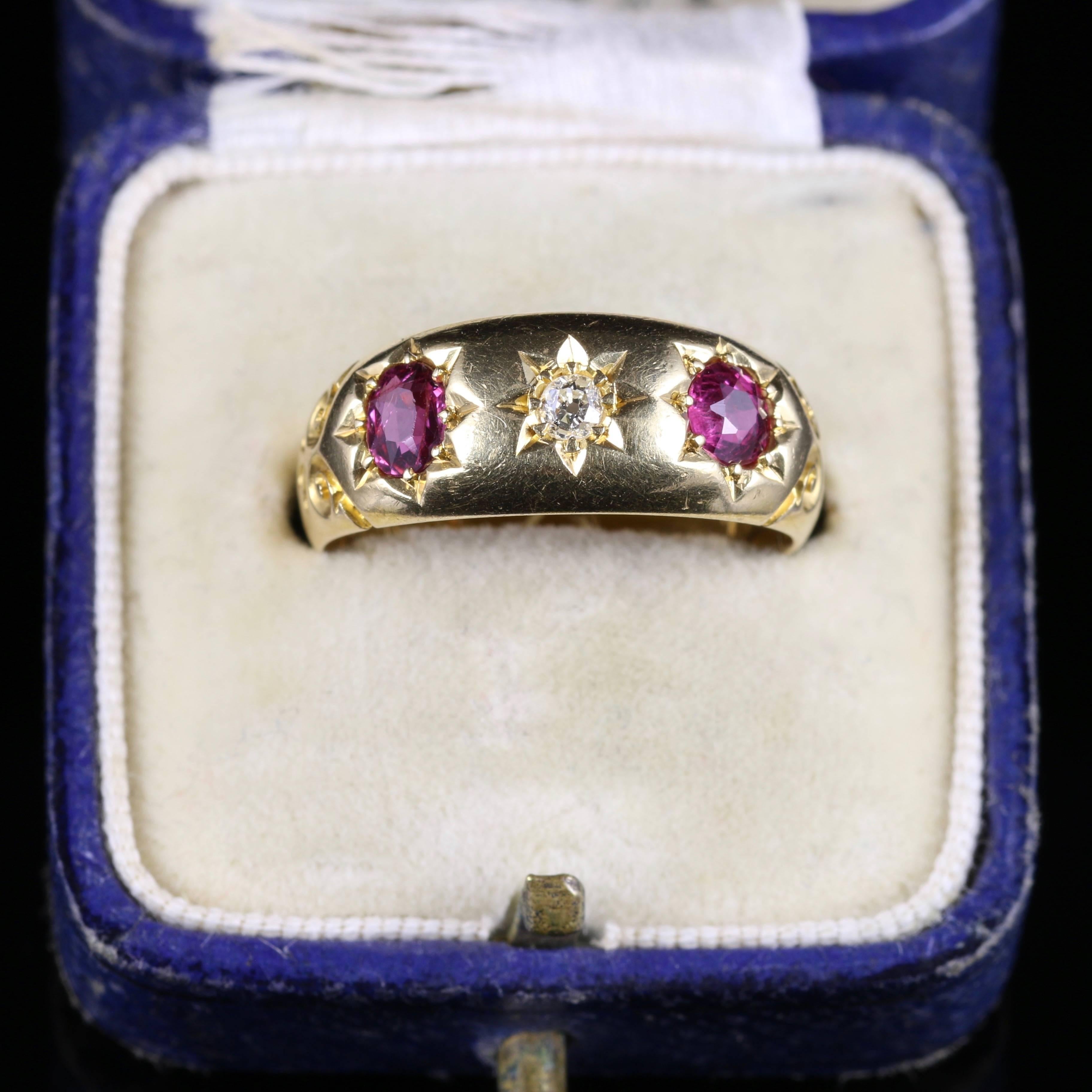 Antique Edwardian Ruby Diamond Ring Dated 1905 at 1stDibs | edwardian ...