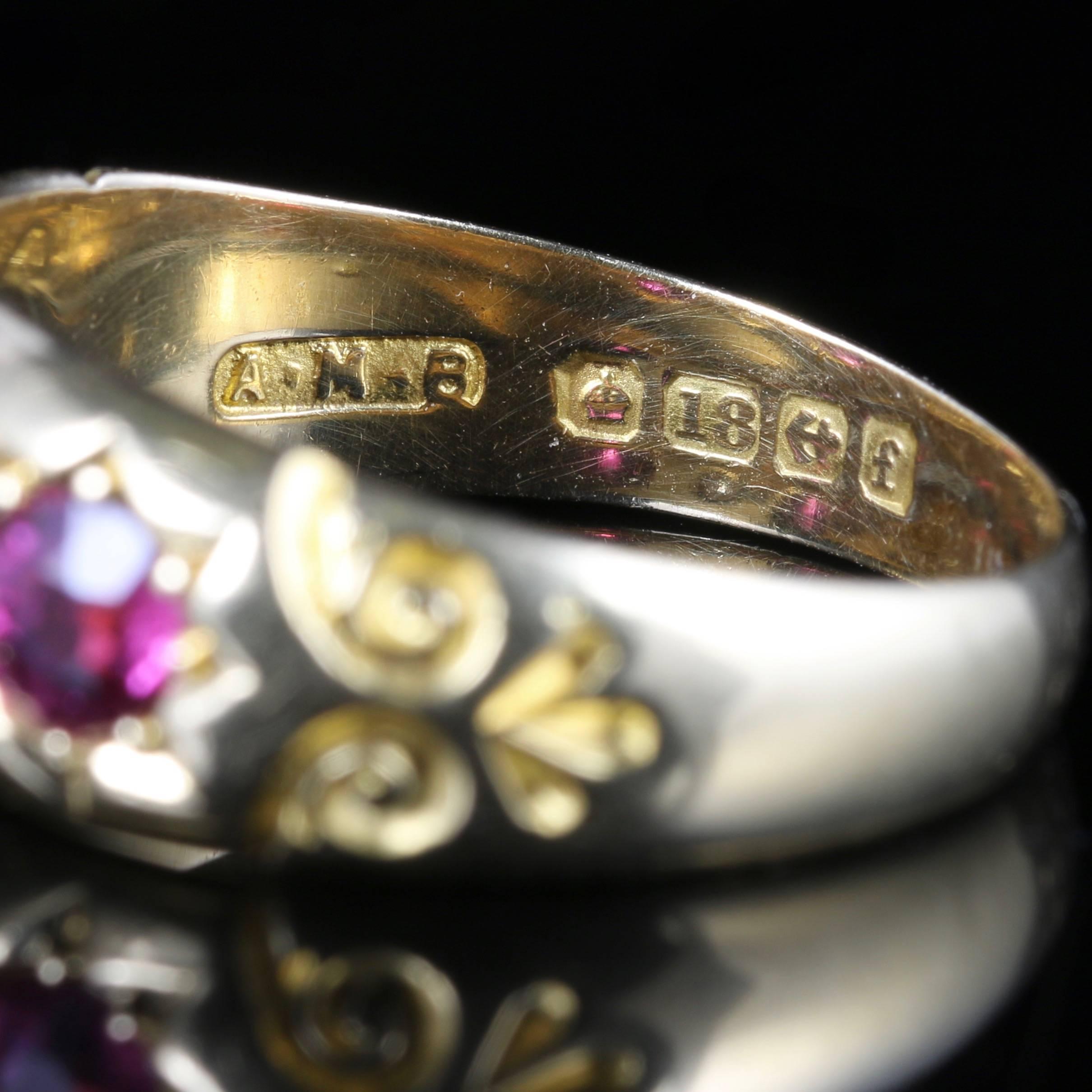 Antique Edwardian Ruby Diamond Ring Dated 1905 at 1stDibs | edwardian ...