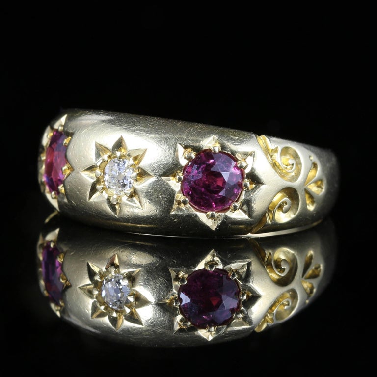 Antique Edwardian Ruby Diamond Ring Dated 1905 at 1stDibs | edwardian ...