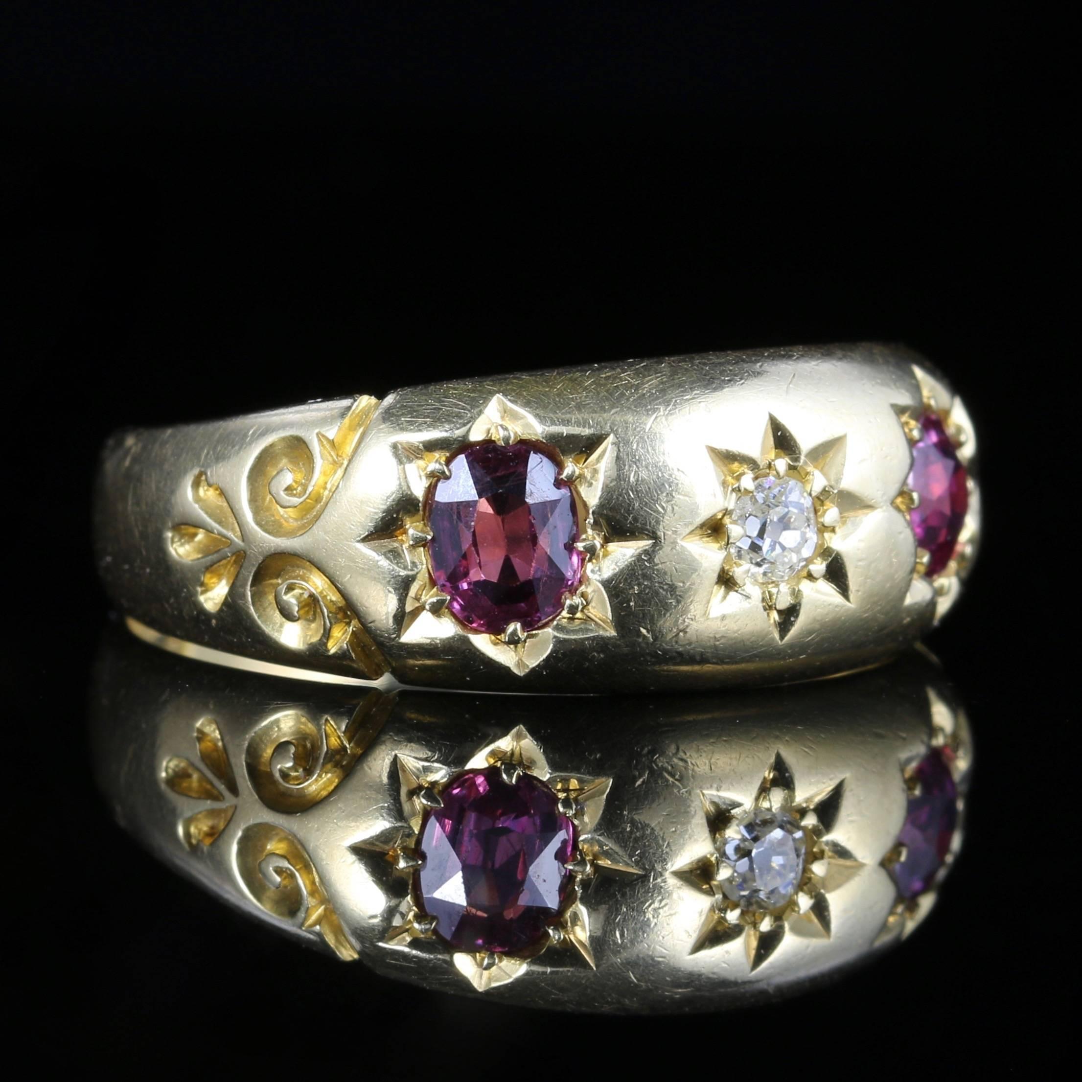 Antique Edwardian Ruby Diamond Ring Dated 1905 at 1stDibs | edwardian ...