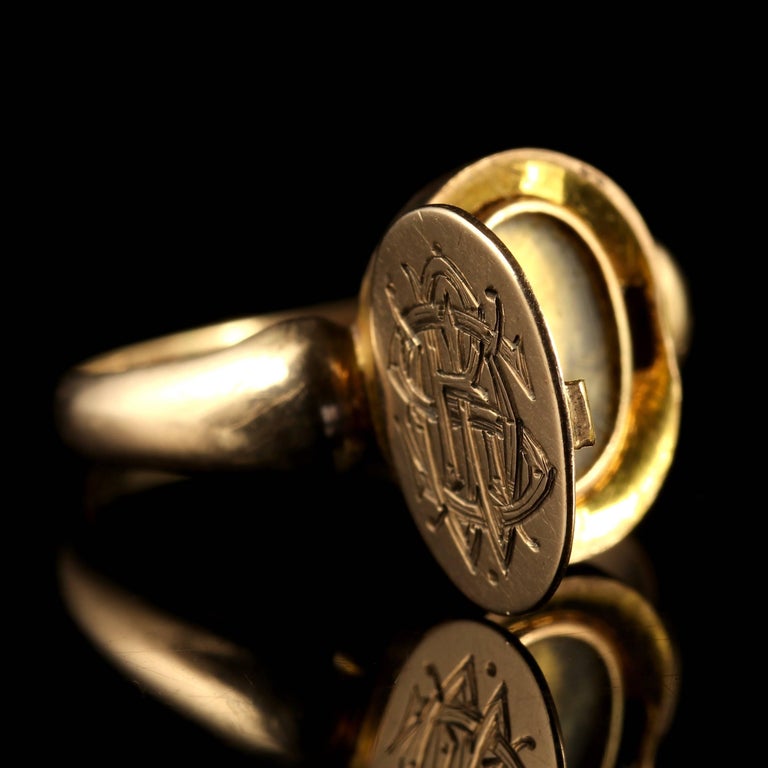Antique Edwardian Poison Locket Ring, Chester, 1907 at 1stDibs | locket ...