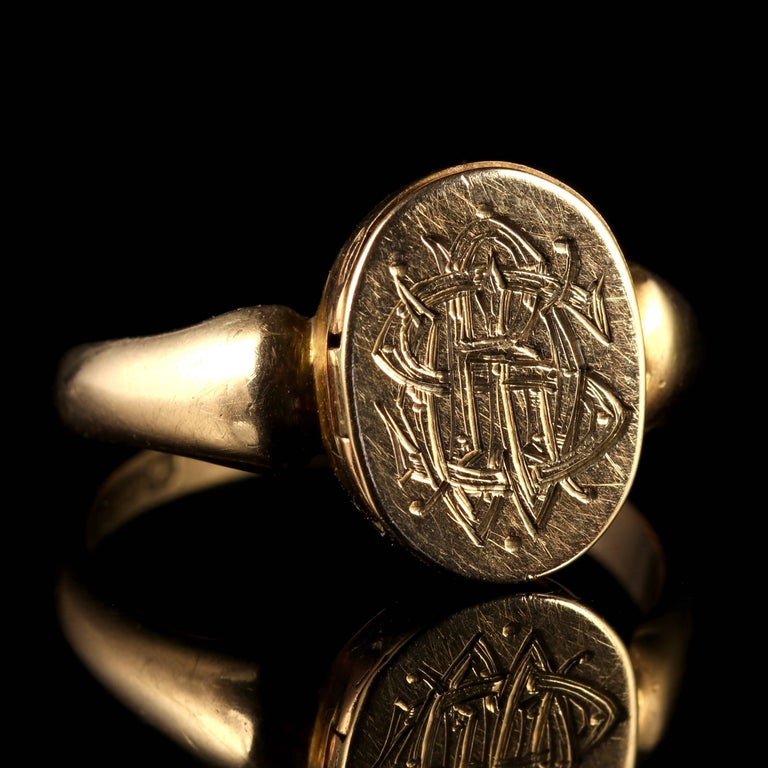 Antique Edwardian Poison Locket Ring, Chester, 1907 at 1stDibs | locket ...