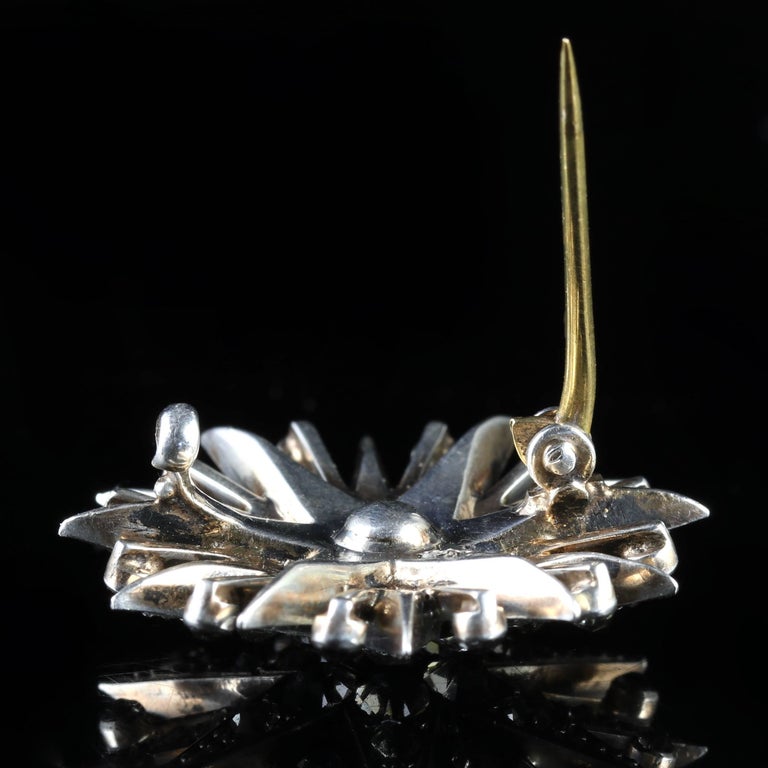 Victorian Silver Paste Star Brooch, circa 1880 at 1stDibs