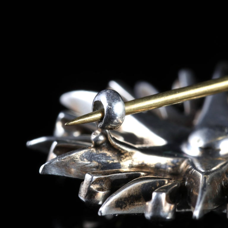 Victorian Silver Paste Star Brooch, circa 1880 at 1stDibs