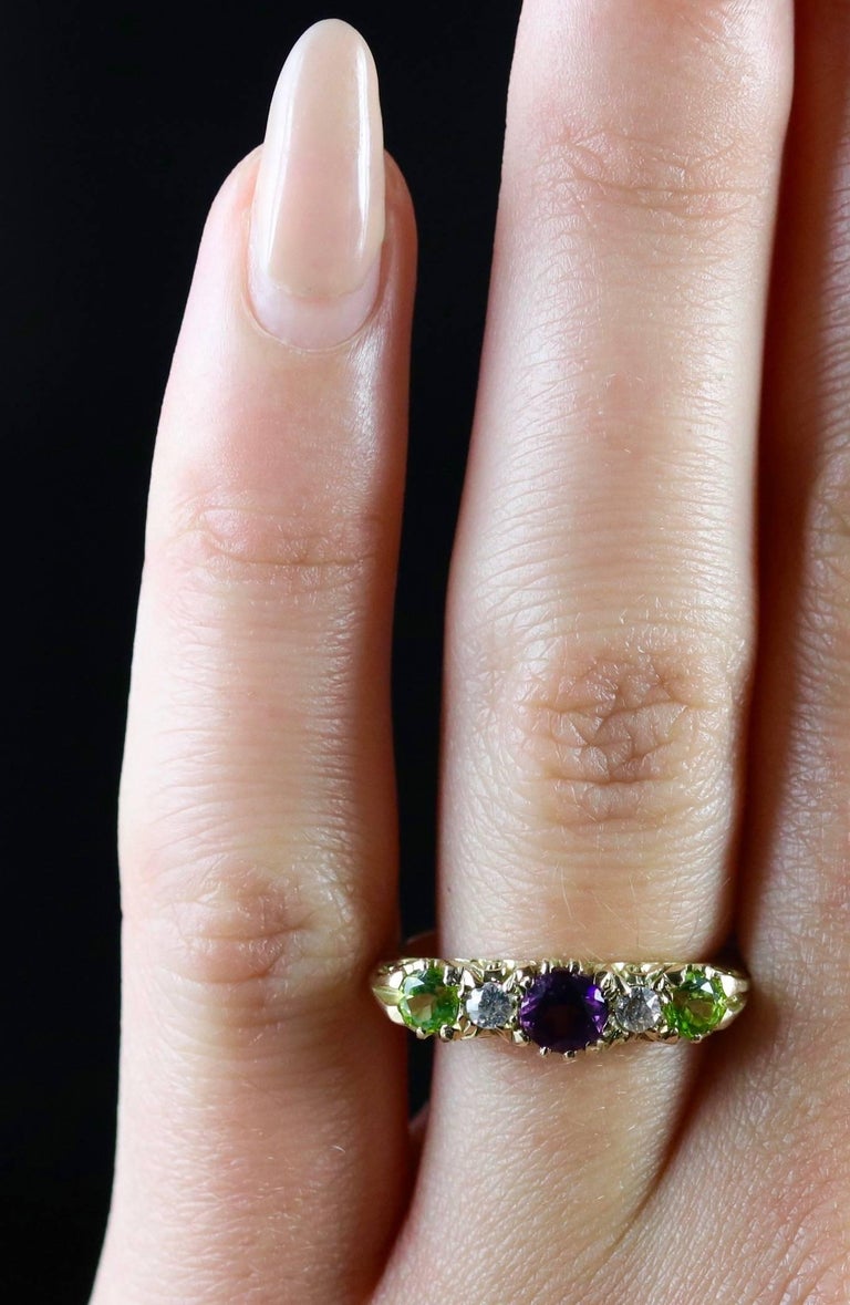 Antique Edwardian Suffragette Ring Dated 1909 18 Carat Gold at 1stDibs