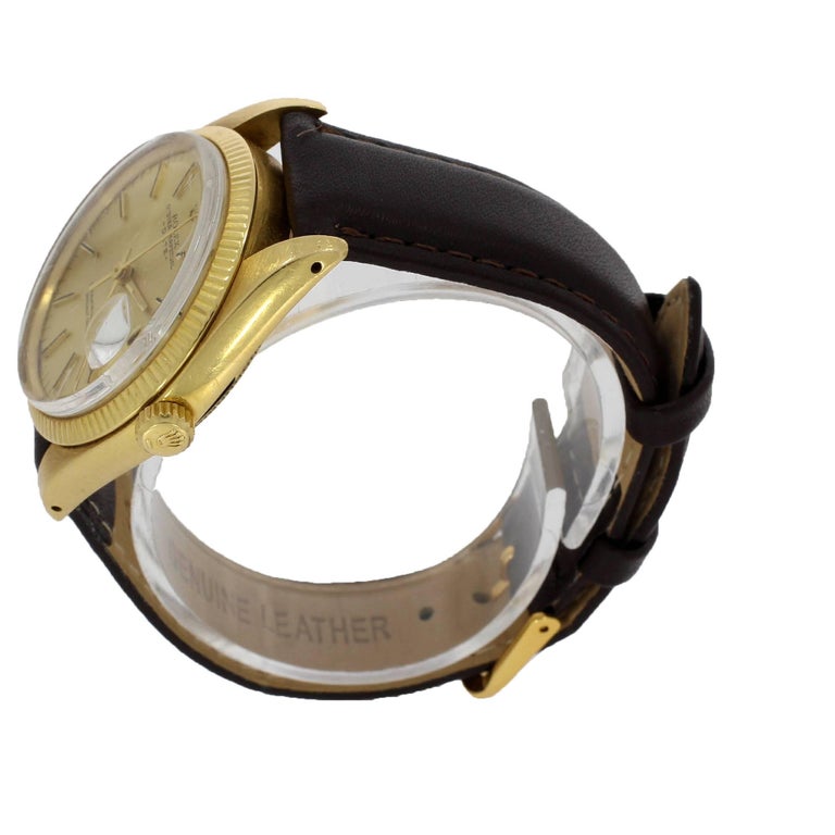 Rolex Yellow Gold Date Calibre 1570 Wristwatch Ref 1503, 1977 For Sale ...