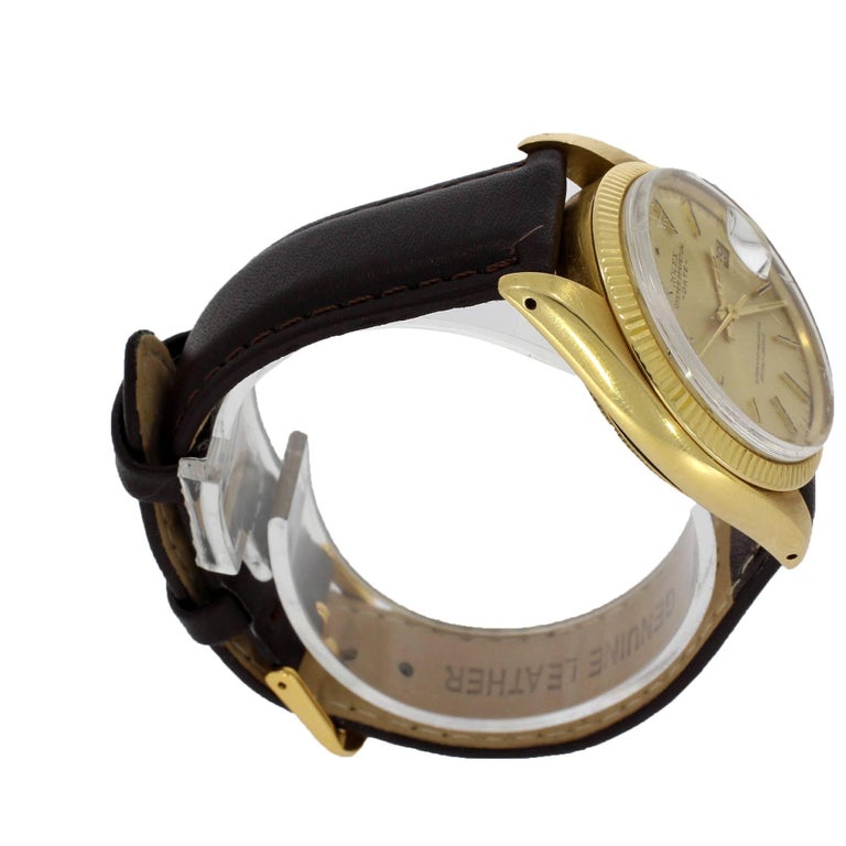 Rolex Yellow Gold Date Calibre 1570 Wristwatch Ref 1503, 1977 For Sale ...